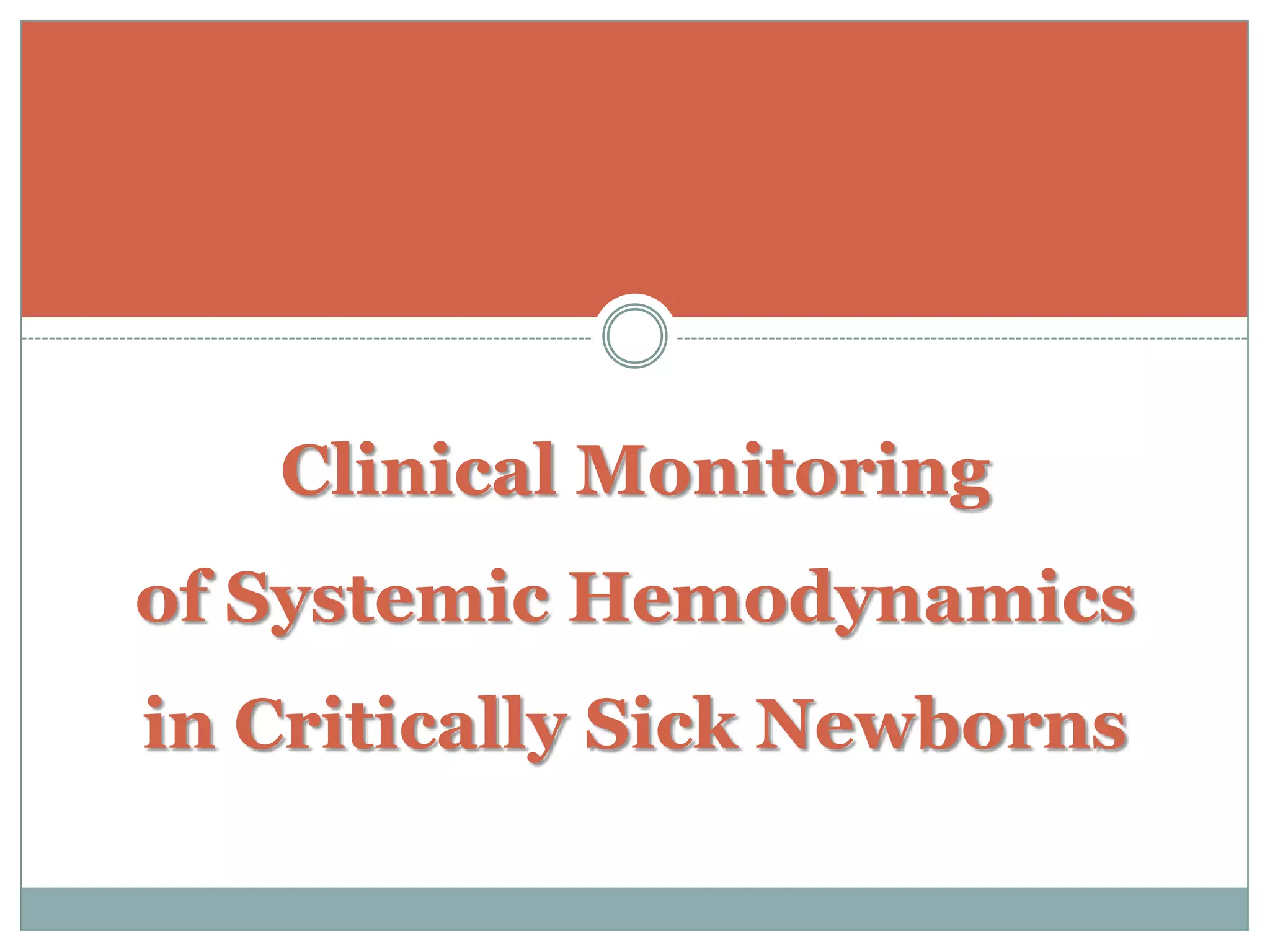 Shock in Neonates | PPTX
