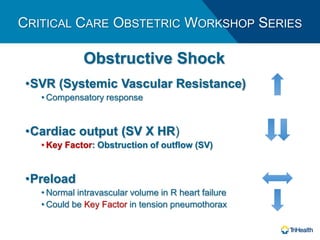 Shock in the obstetric patient, bill schnettler md | PPTX