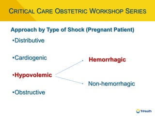 Shock in the obstetric patient, bill schnettler md | PPTX