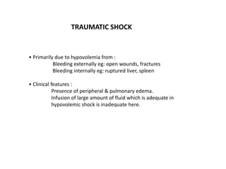 SHOCK & IT’S MANAGEMENT by Dr. Praveen Kumar | PPTX