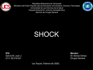 Shock, Definición, fisiopatologia, conduc | PPTX