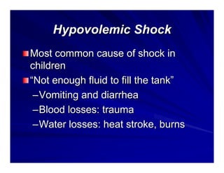 Types of shock in pediatrics | PDF