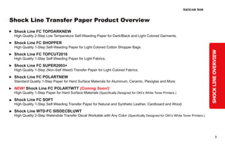 Shock Line and OKI Product Information Guide - Graphics One | PPT