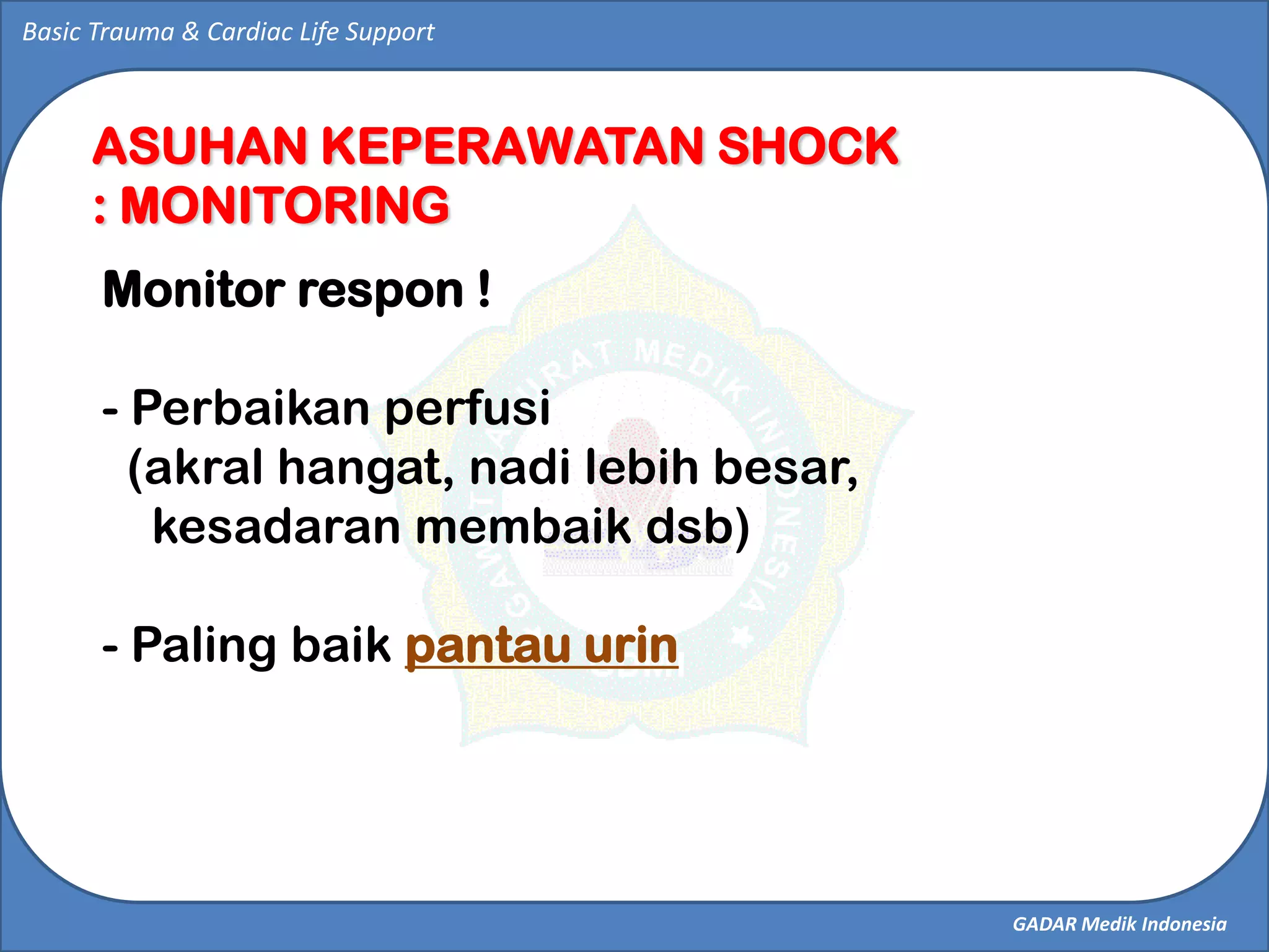 SHOCK MANAGEMENT | PDF
