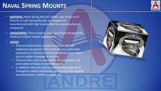 Shock mounts & Vibration control - ANDRE HVAC INTERNATIONAL INC. | PPT