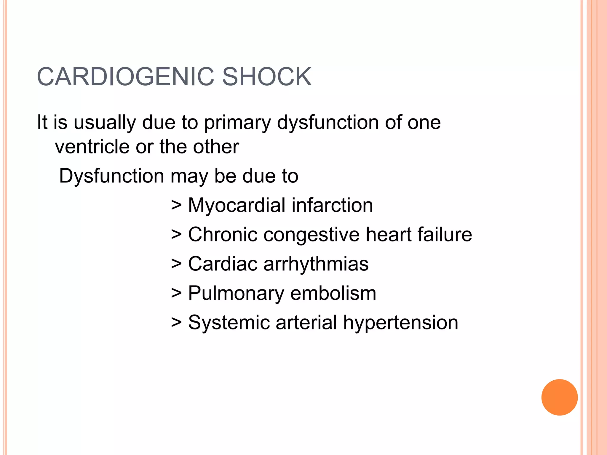 Shock (Circulatory shock) | PPTX