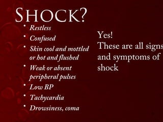 PATHOLOGY AND MANAGEMENT OF SHOCK | PPT