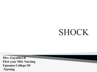 Shock | PPTX | First Aid | Injuries