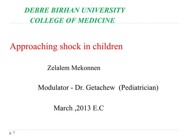 Shock in pediatric | PPTX | Heart and Cardiovascular Diseases ...