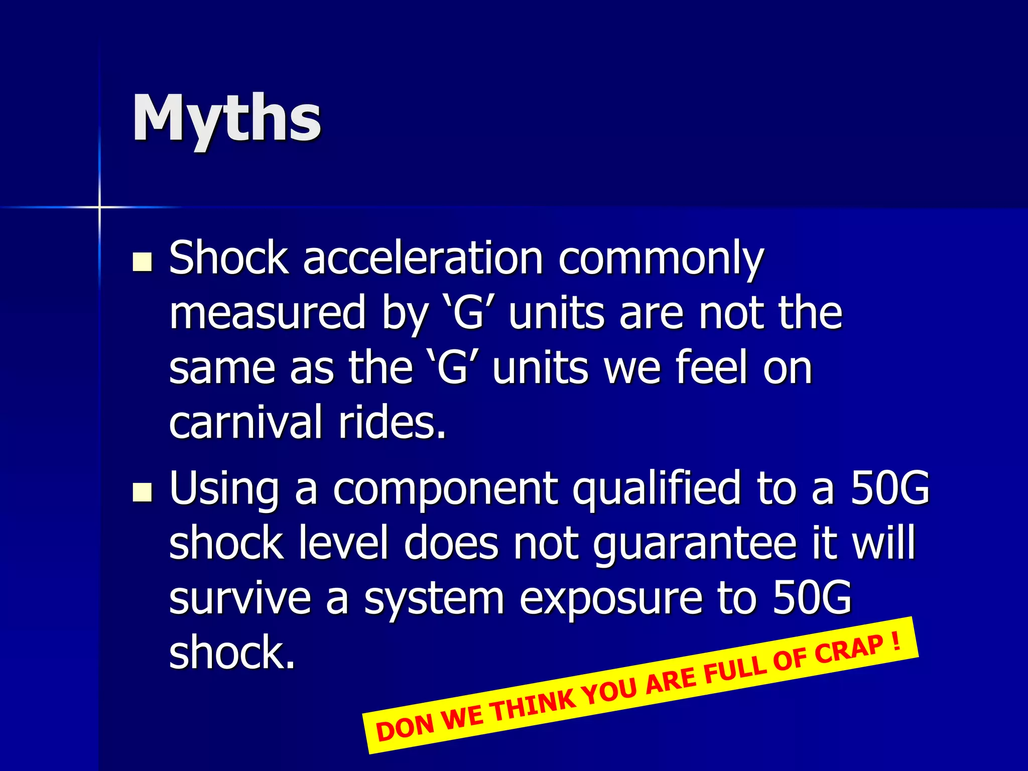 Shock sensitive components mythology | PPT
