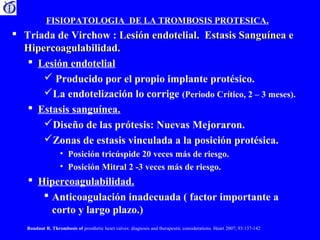 Shock trombosis valvula protesica | PPT