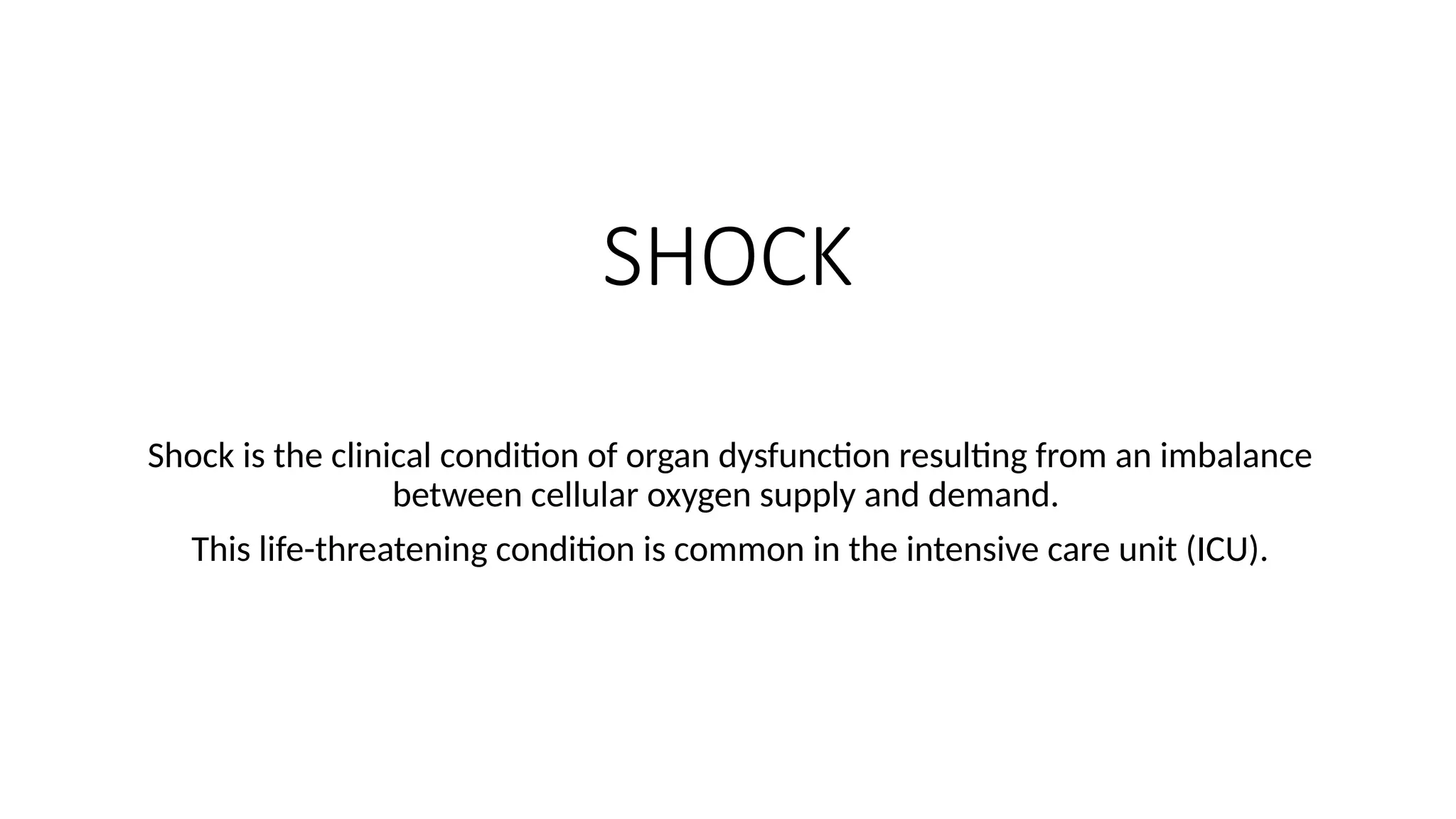 Description about shock and types of shock | PPTX