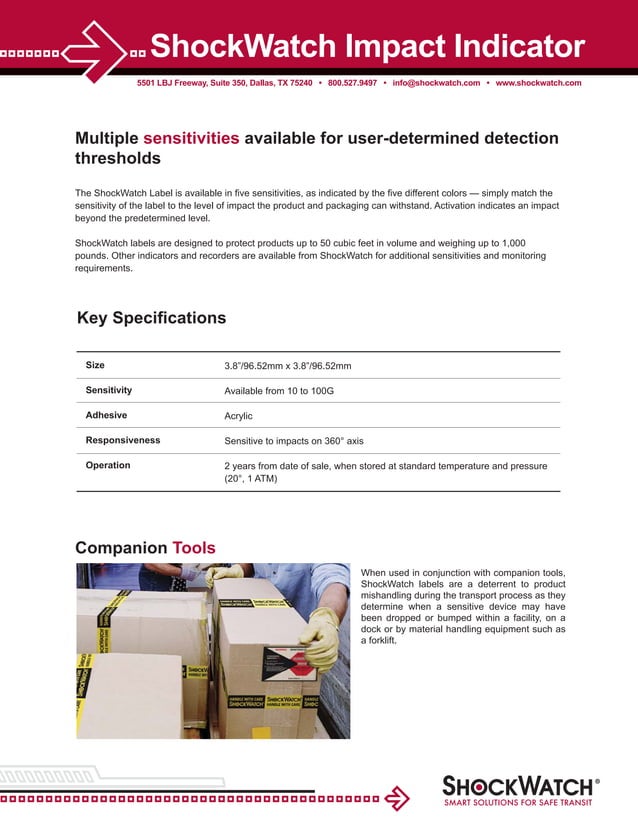 Shockwatch impact-indicator-labels-product-brief | PDF