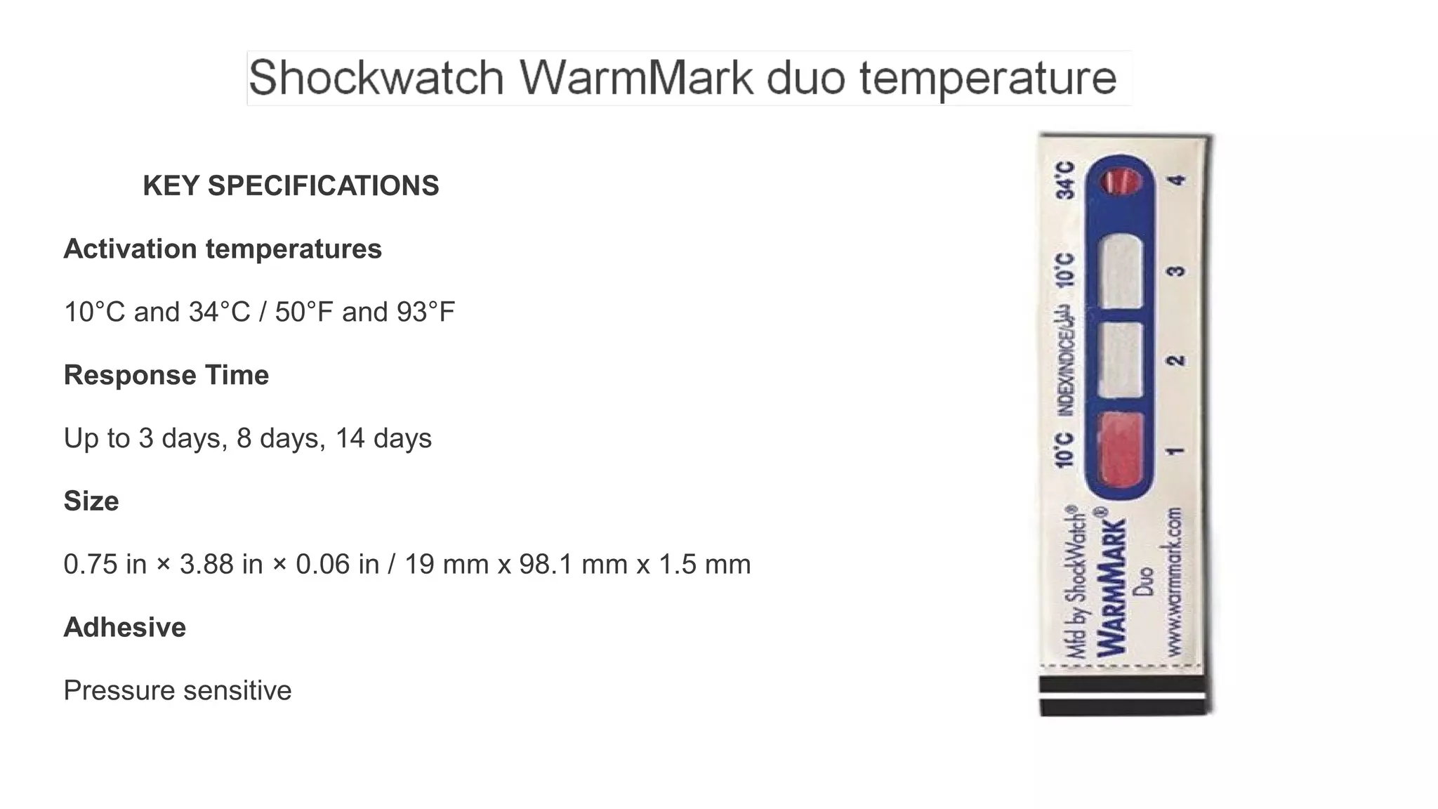 Shockwatch Impact Indicator | PPT