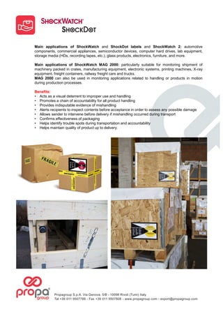 Shockwatch impact indicators | PDF