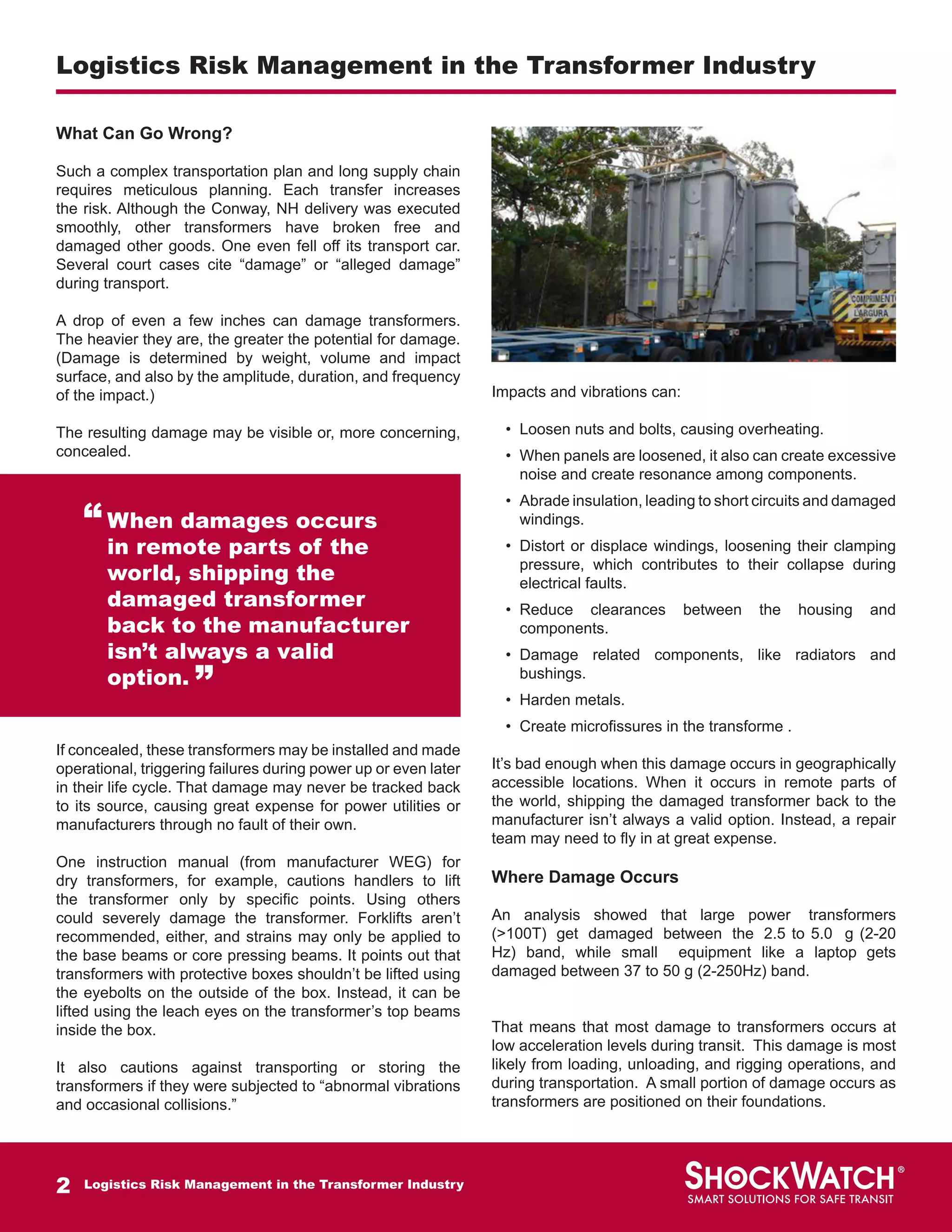 Why Transformers need ShockLog | PDF