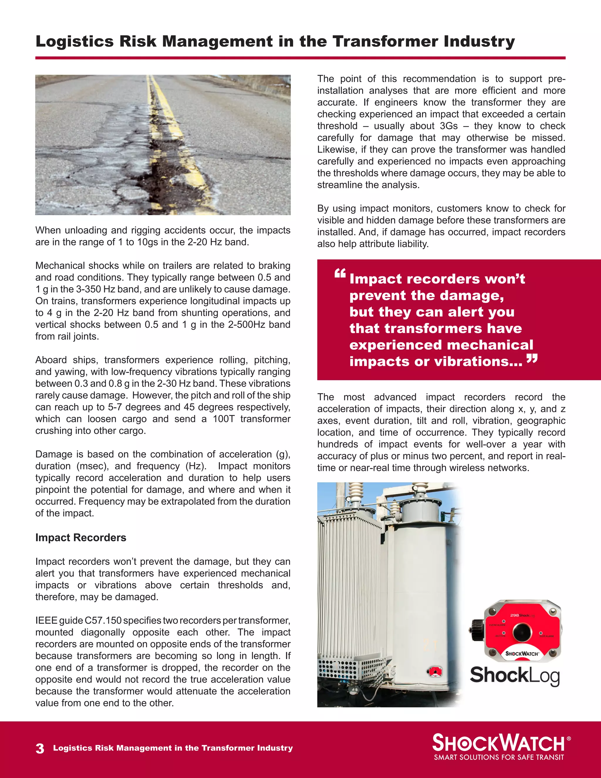 Why Transformers need ShockLog | PDF