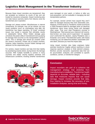 Why Transformers need ShockLog | PDF