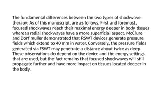 SHOCKWAVE Diathermy or focused and radial swd.pptx