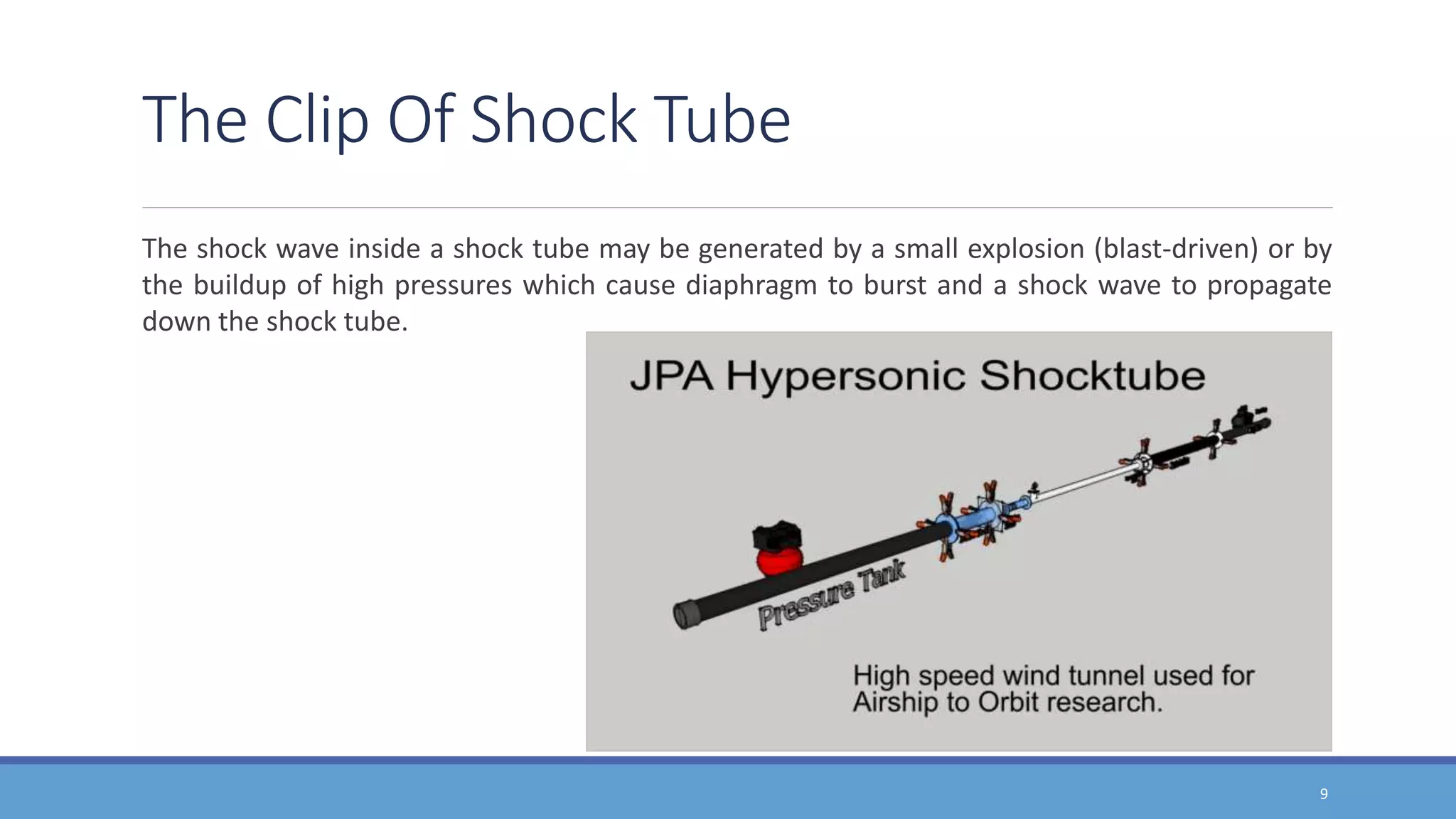 Shock waves in shock tubes. | PPTX