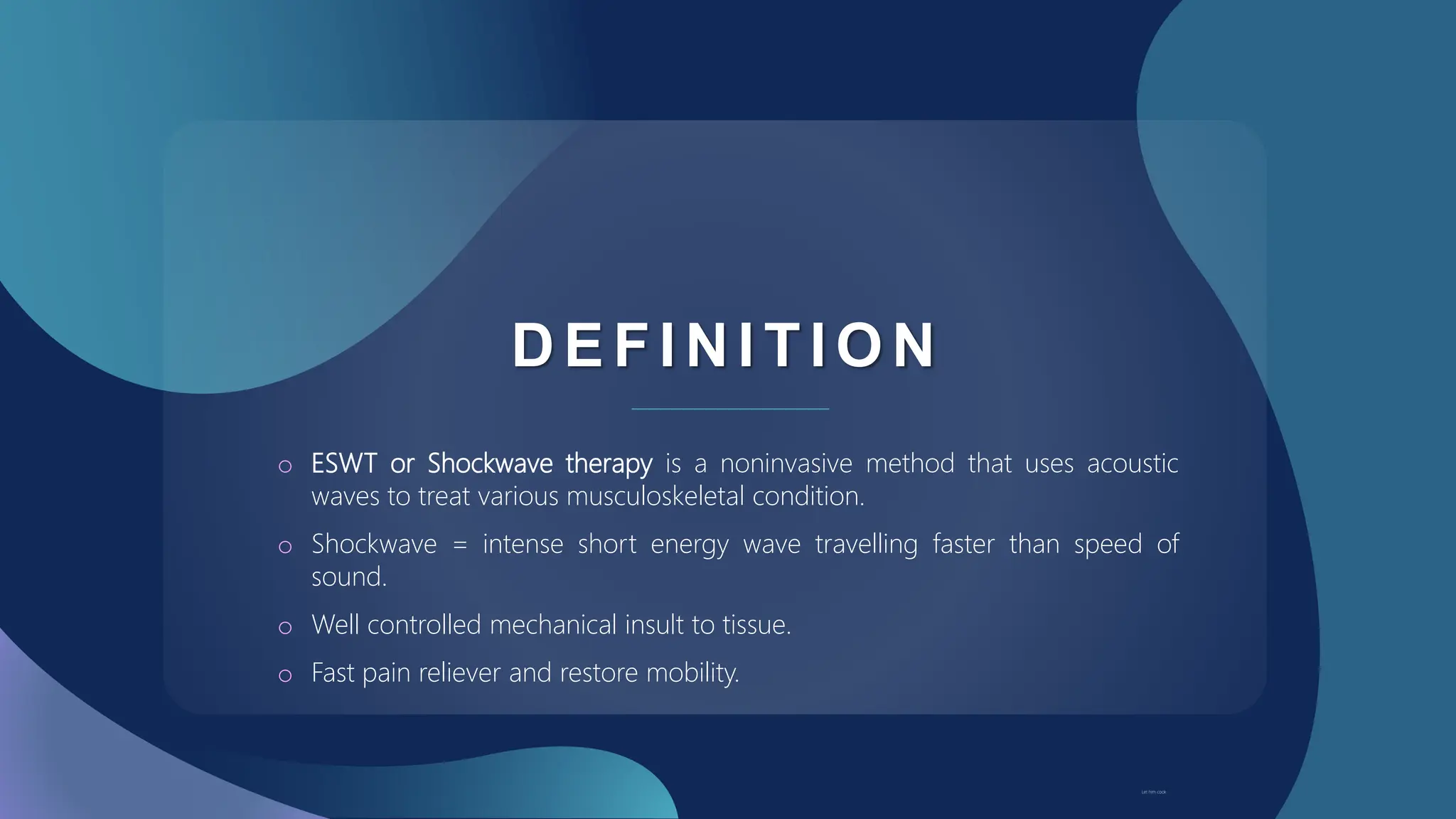 Shockwave therapy Animated presentation | PPTX