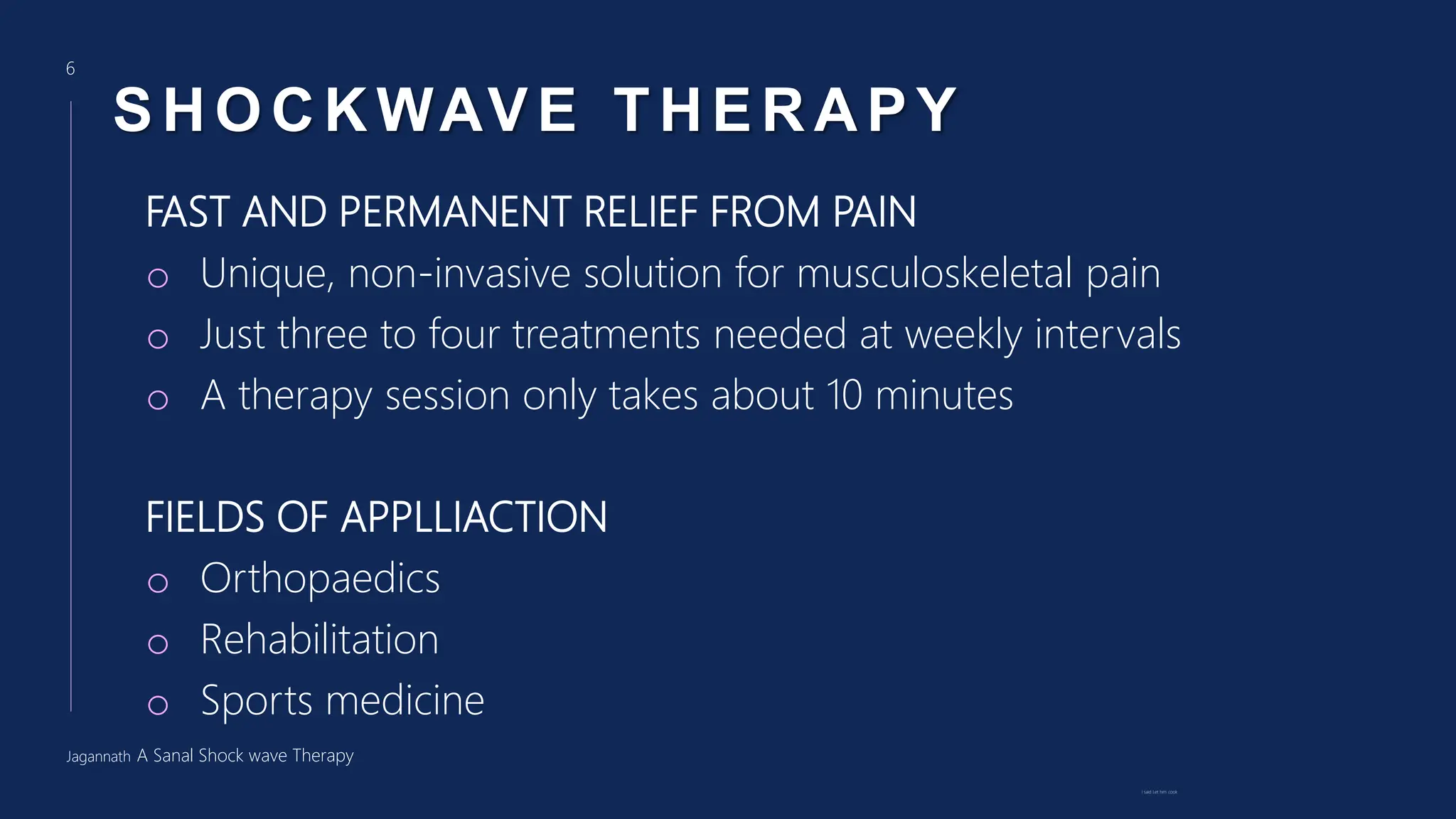Shockwave therapy Animated presentation | PPTX
