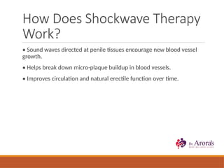 Shockwave Therapy ED Mohali - Dr Aroras Clinic | PPT