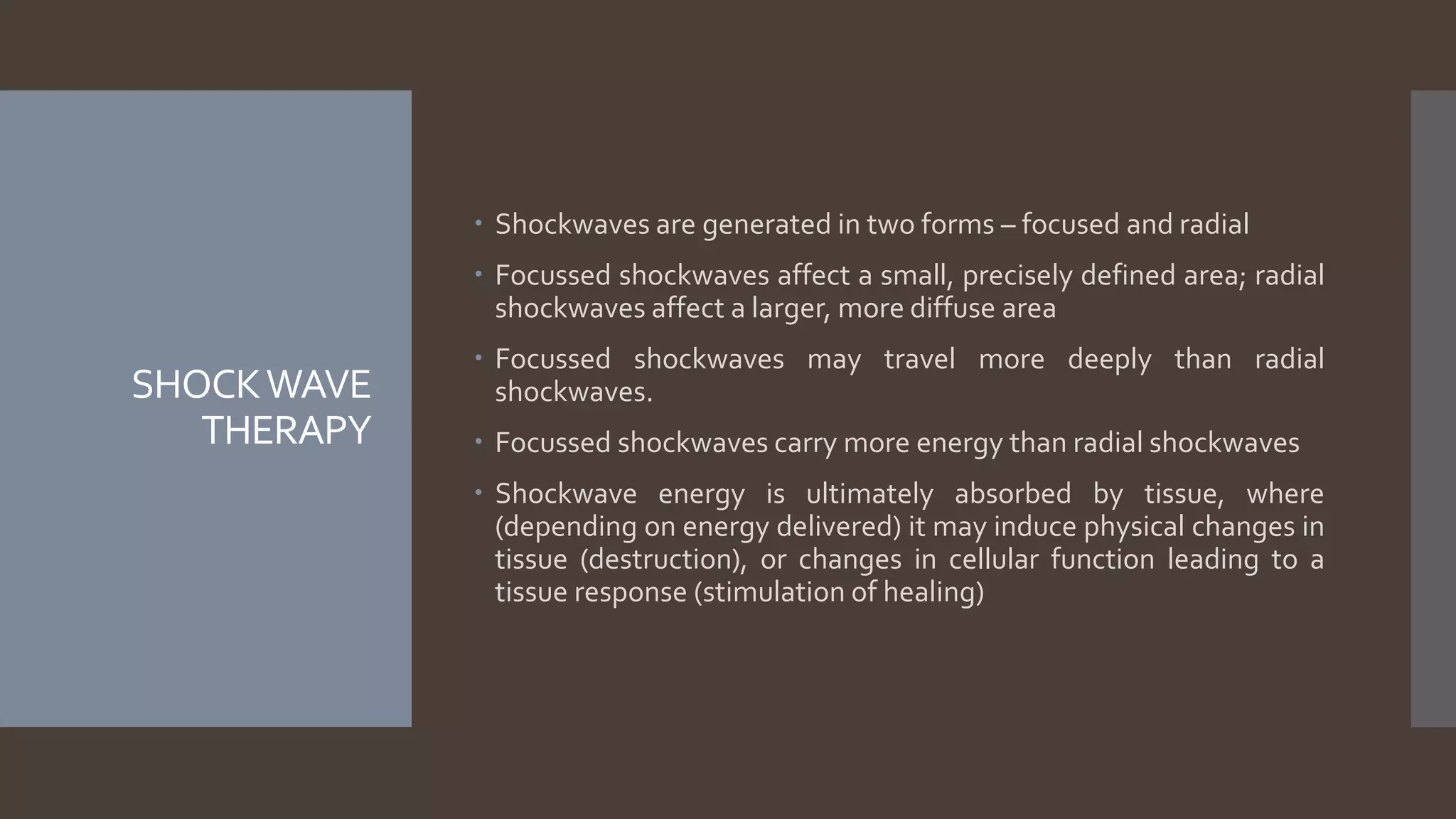Shock wave therapy (swt) | PPTX