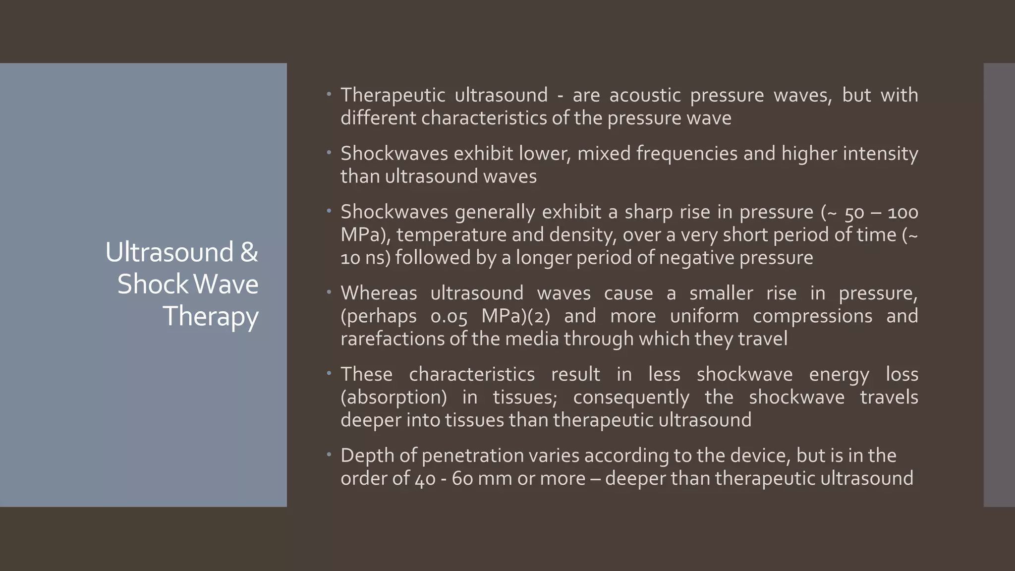 Shock wave therapy (swt) | PPTX