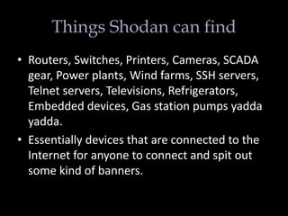 Shodan- That Device Search Engine | PPTX