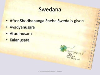 Shodananga snehana swedana | PPTX