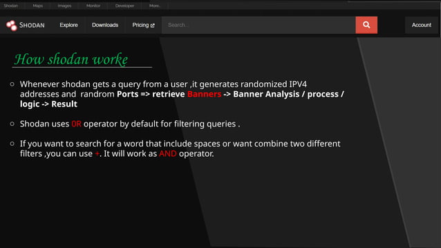 what is shodan a full presentation pptx | PPTX | Search | Internet