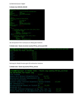 Shodan Cli kurulum & Kullanımı | PDF