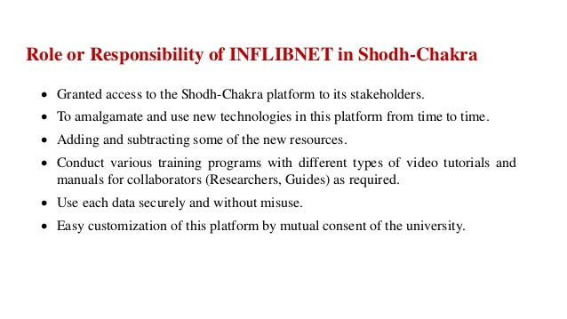Shodh-Chakra : A New Wing added in INFLIBNET after Covid | PPTX