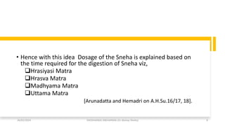 Shodhanagha snehapana.pptx Dr Akshay Shetty | PPTX