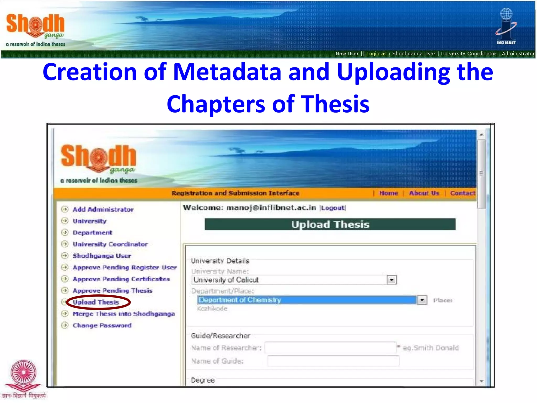 Presentation on Shodhganga - National Repository of Indian ETDs | PPT ...