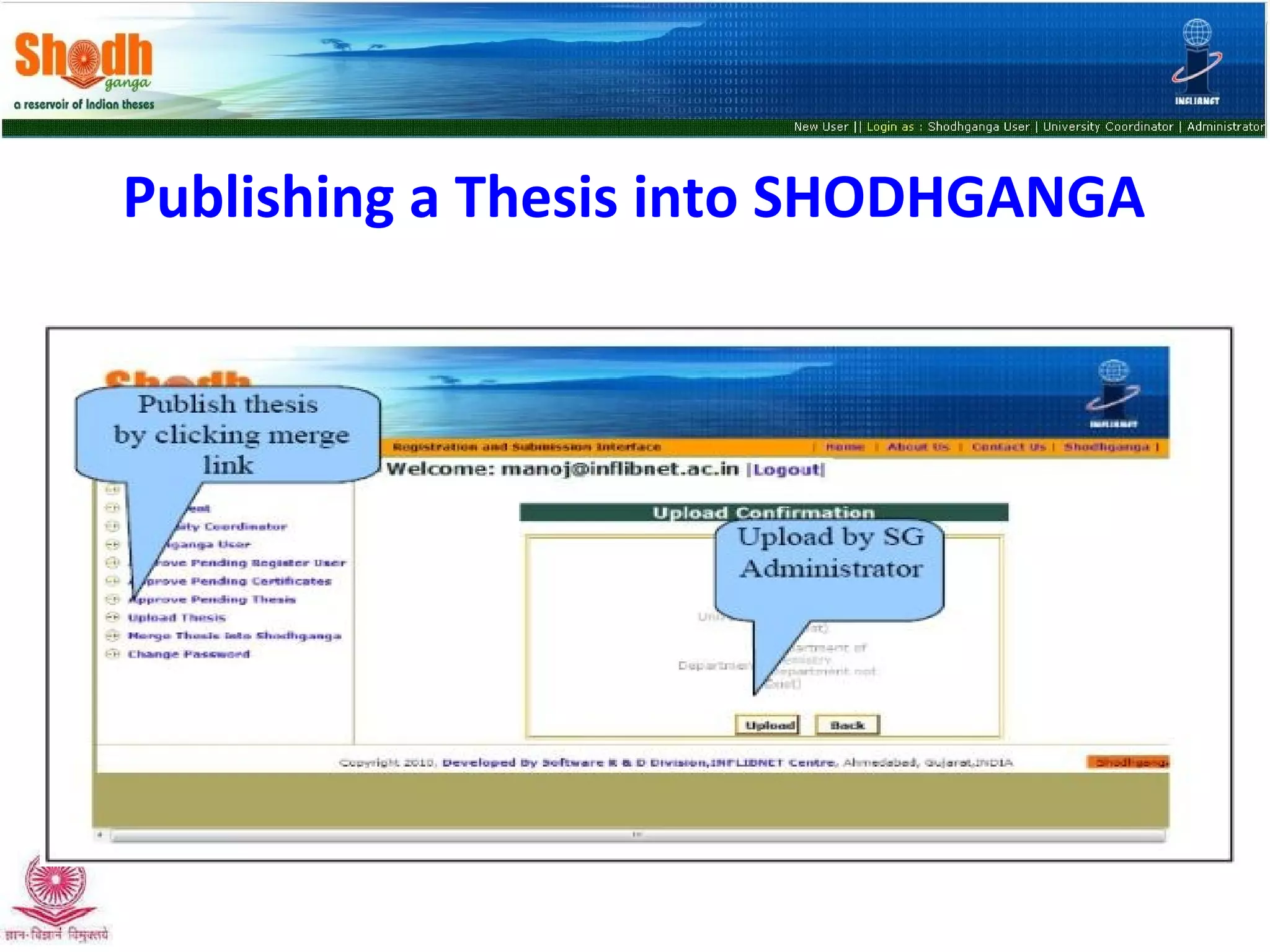 Presentation on Shodhganga - National Repository of Indian ETDs | PPT ...