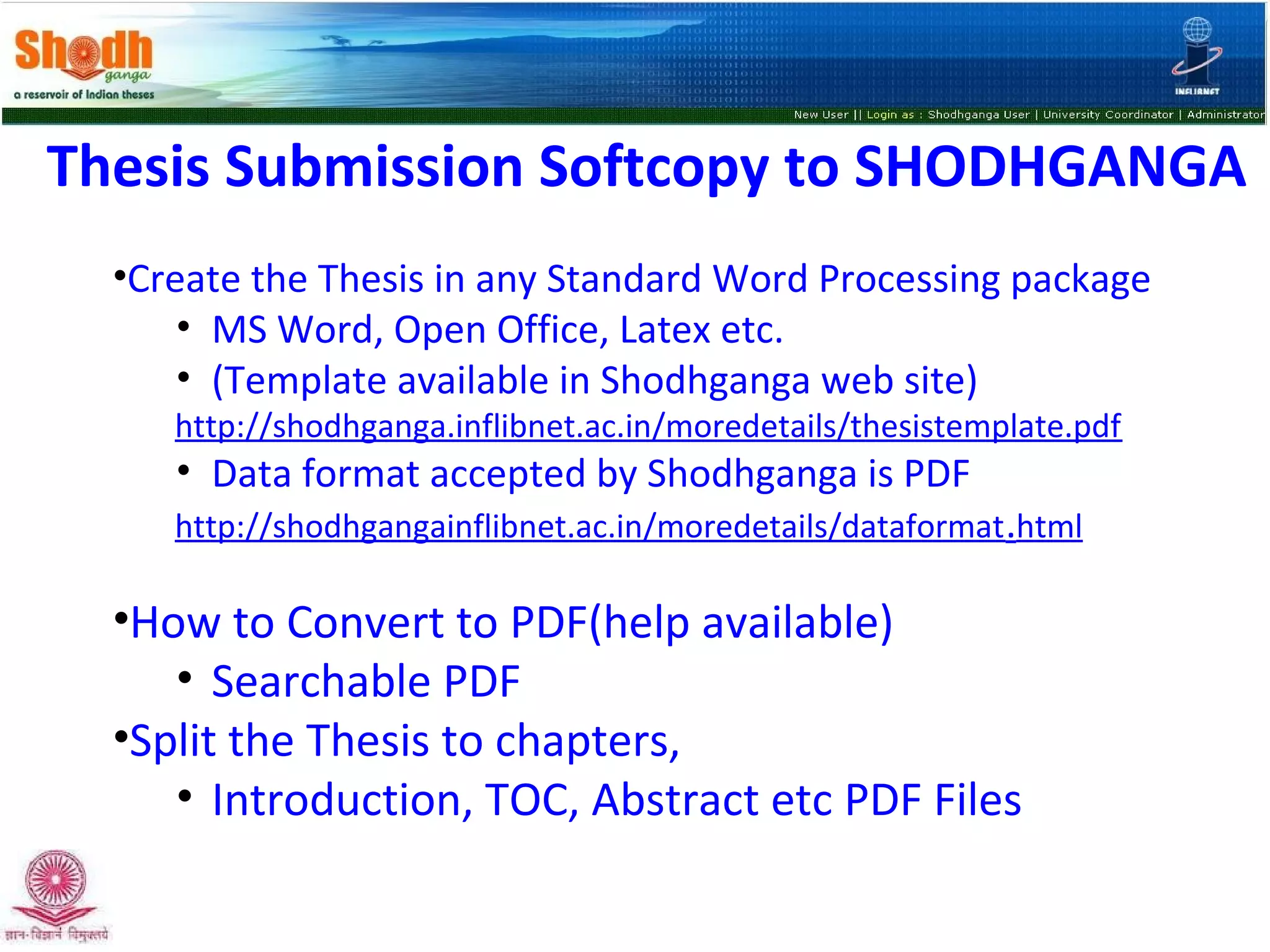 Presentation on Shodhganga - National Repository of Indian ETDs | PPT