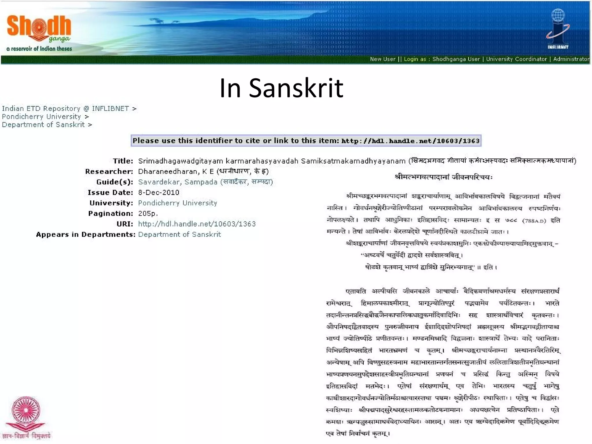 Shodhganga A National Repository Of Indian Electronic Theses And Dissertations Ppt