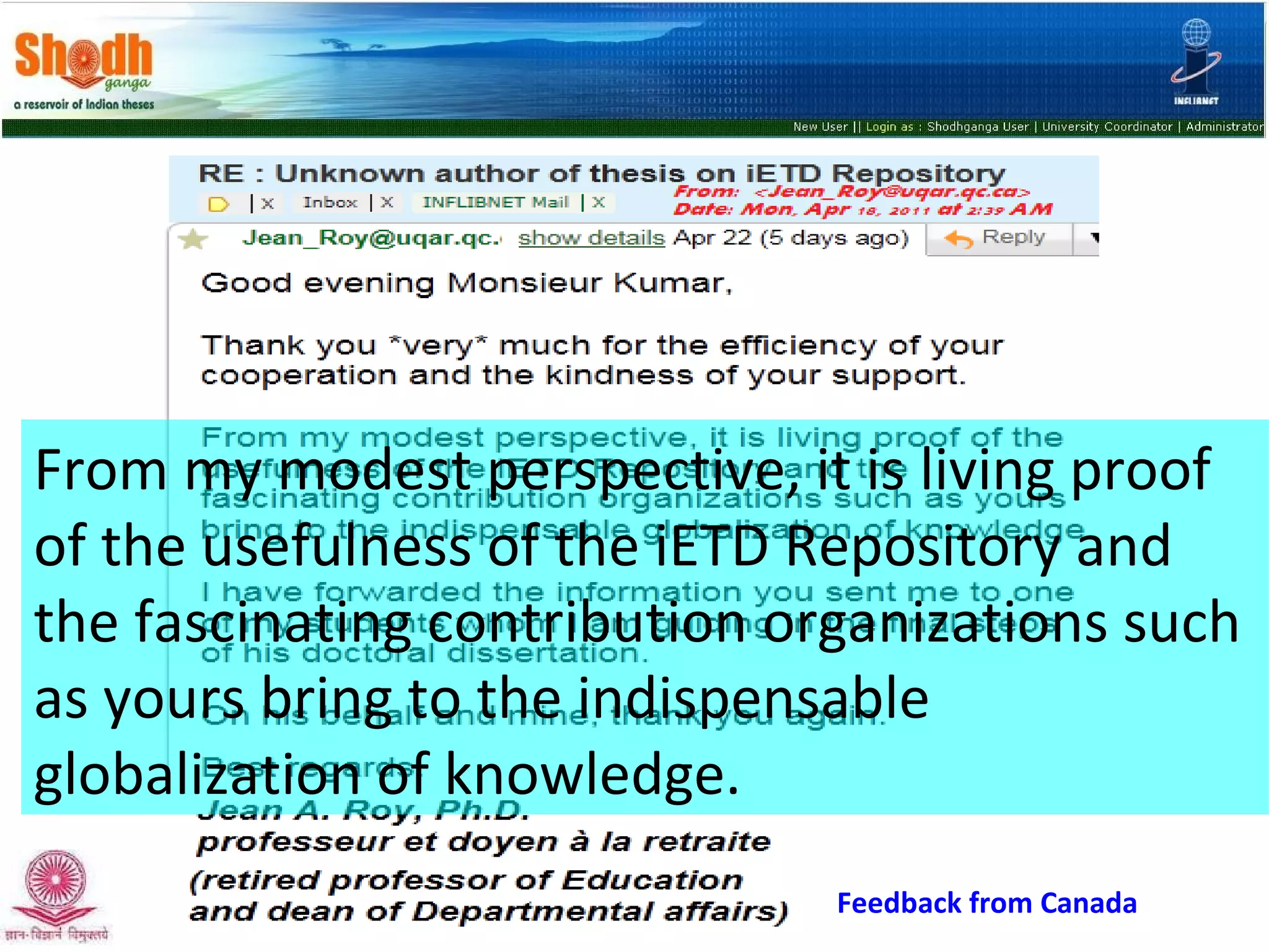 Shodhganga: a National Repository of Indian Electronic Theses and ...