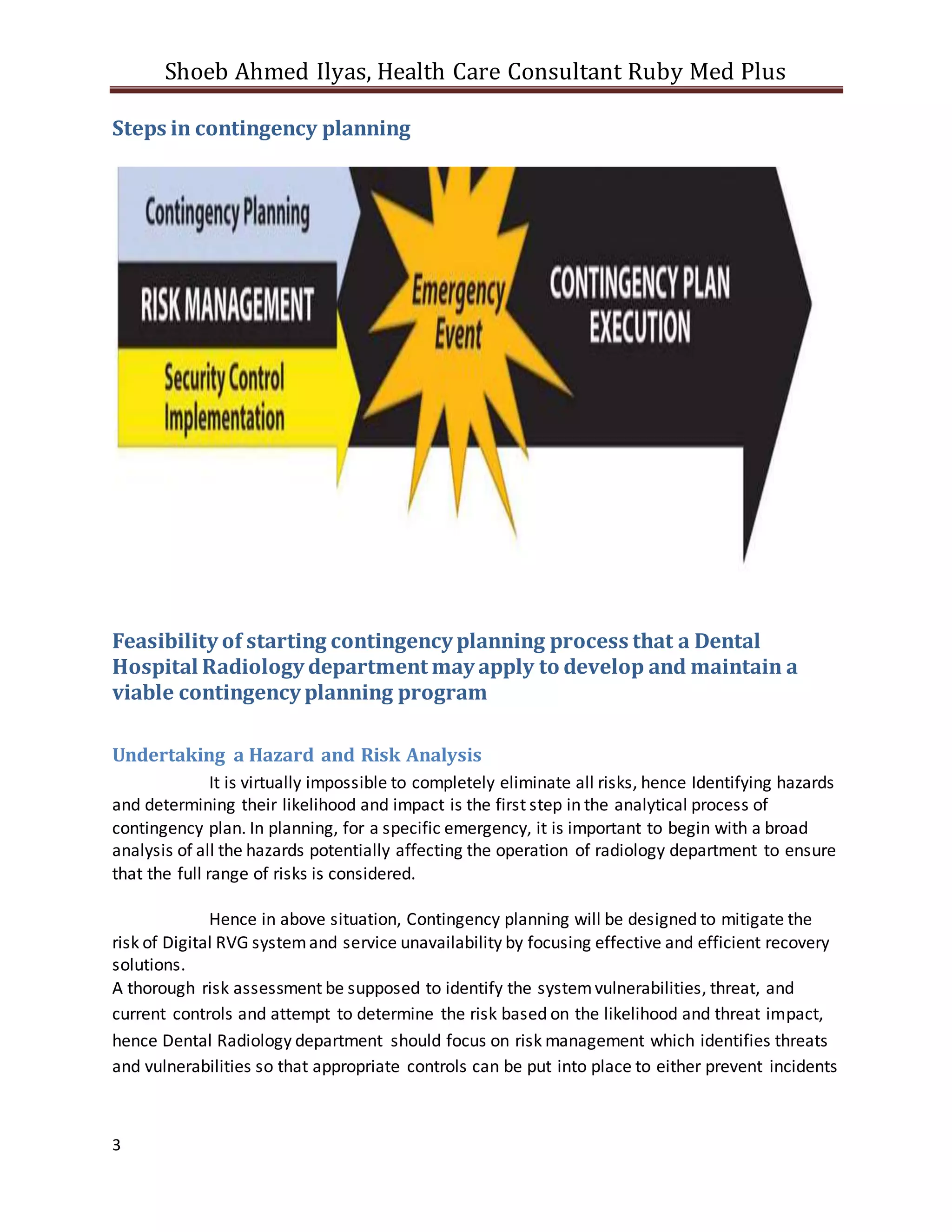 contingency planning in health care delivery | DOCX