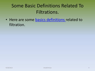 Basic of filtrationppt.. | PPT