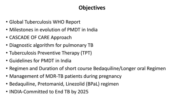 New guidelines for Tuberculosis treatment (NTEP) | PPTX | Infectious ...