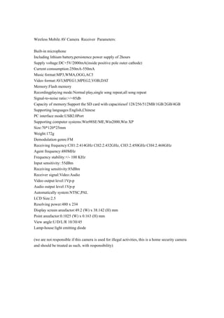 Shoe camera spy camera | DOC