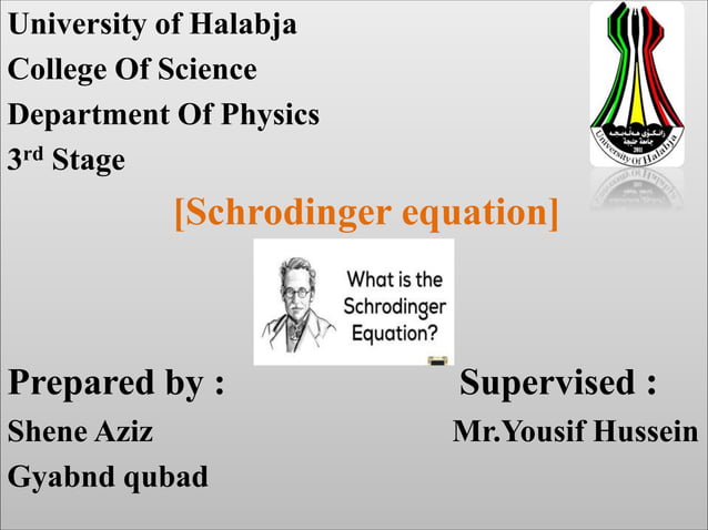 Schrodinger equation.pptx