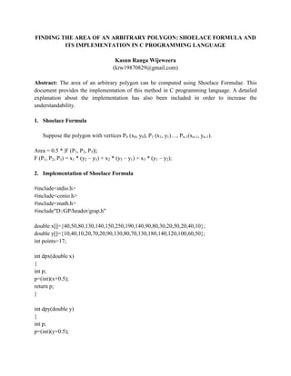 Computing the Area of a Polygon | PDF | Technology & Computing