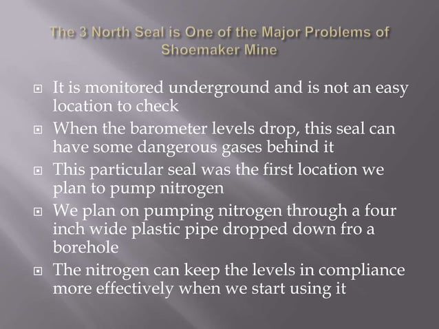 Shoemaker Mine history | PPTX