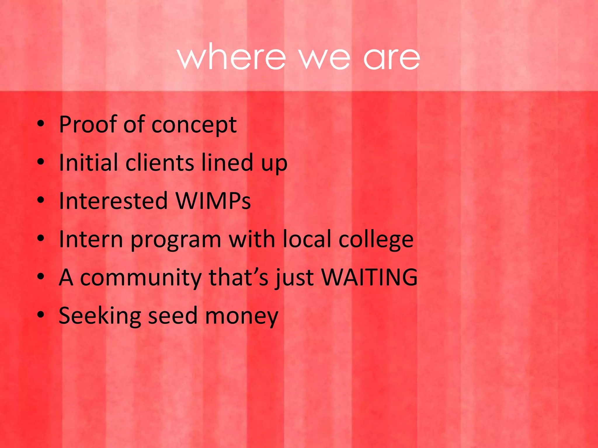 Innovation Showcase: Shoestring Pitch | PPT