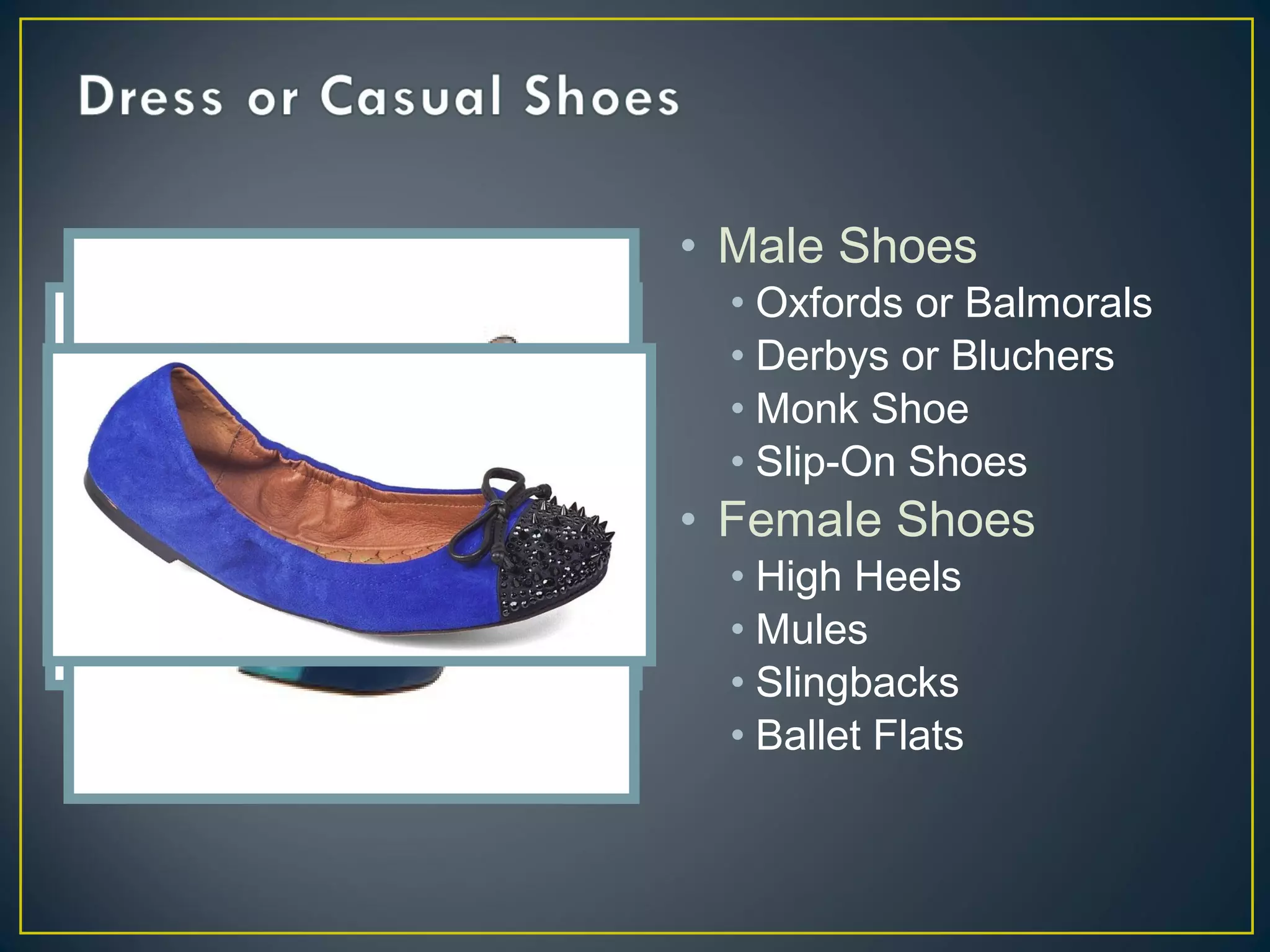 Shoe Types and Anatomy | PPT