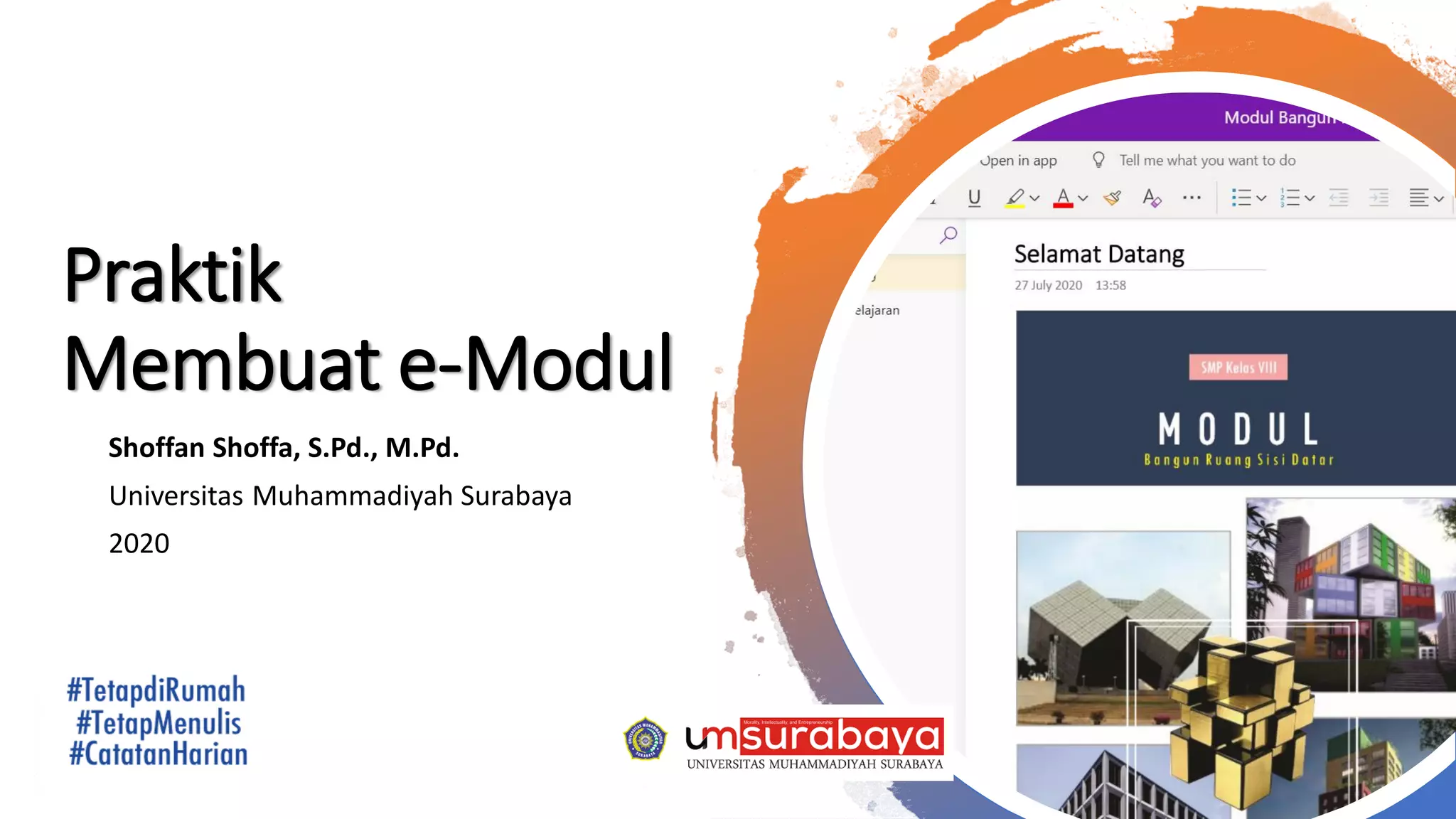 Praktik membuat e-modul "Microsoft Team" | PPT